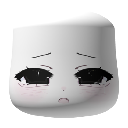Máscara facial de Moe Anime Girl asustada - Roblox