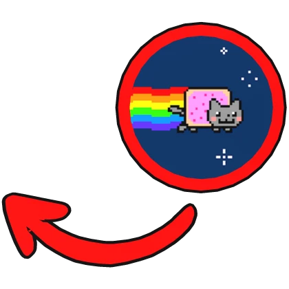 Nyan Cat pointing meme circle | Roblox Item - Rolimon's