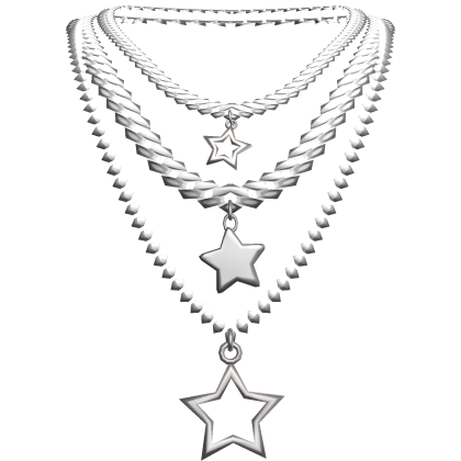 Collar de Plata Estrella con Capas - Roblox