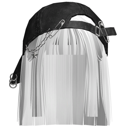Short Emo Hair w/ Backwards Cap (White) - Roblox