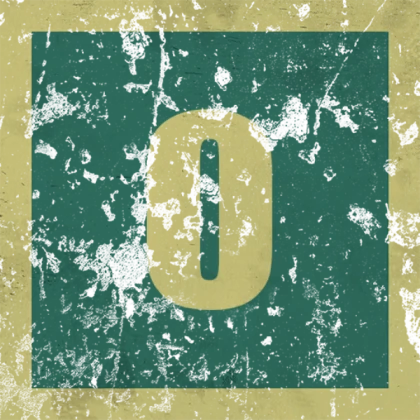 number zero 0 blue square sign grunge dirty