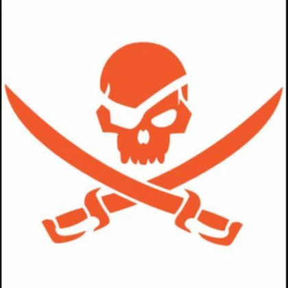 Orange pirate flag