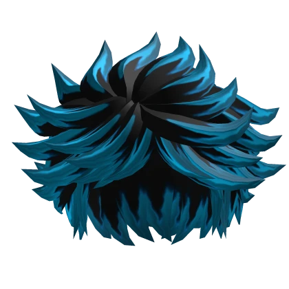 Fluffy Messy Hair (Black to Blue) | Roblox Item - Rolimon's