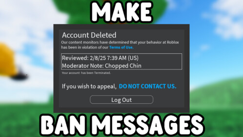 Roblox Ban 제작자 ⚒️ - Roblox