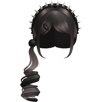 🖤 gothic spike side curly pigtail dark brown | Roblox Item - Rolimon's