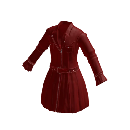 ♾️ Red gothic leather dress coat | Roblox Item - Rolimon's