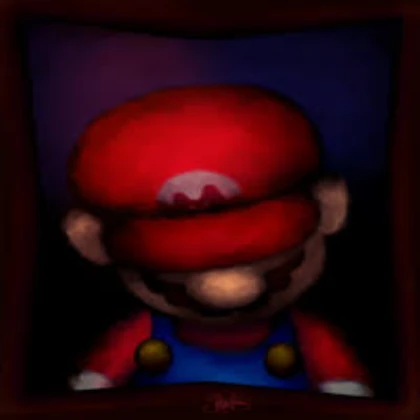 Creepy Mario Painting