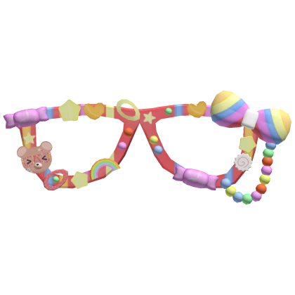 decora harajuku pastel kidcore red glasses mask | Roblox Item - Rolimon's