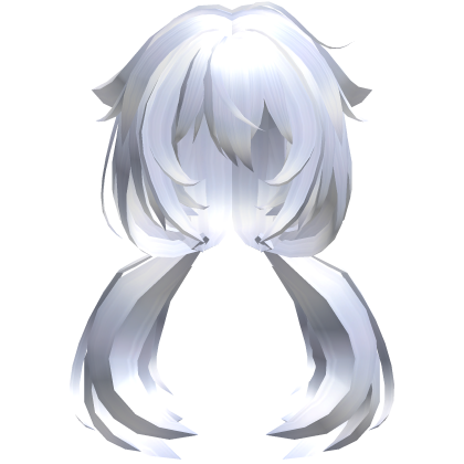 Low Twintails Hair Droopy Cat Ears - بلاتينيوم أبيض - Roblox