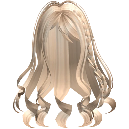 Princess Curly Side Braid Hair Blonde | Roblox Item - Rolimon's