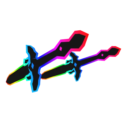 Cartoony Rainbow Waist Swords | Roblox Item - Rolimon's