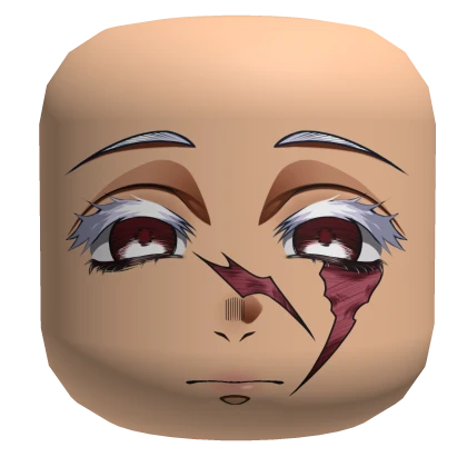 Cool Anime Girl White Eyes Scar Face | Roblox Item - Rolimon's