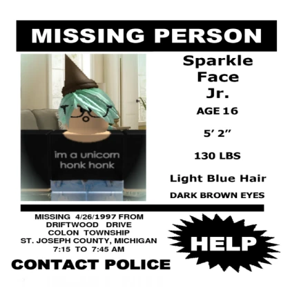 Missing Person Poster (FAKE)