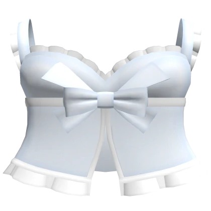 pretty blue and white ruffled open blouse top | Roblox Item - Rolimon's