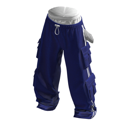 SAGGING CARGO TRACK PANTS_BLUE - Roblox