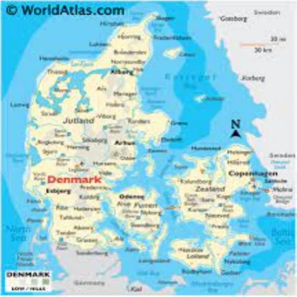 Map of Denmark