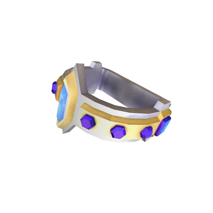 [3.0] Metallic Gold Blue Gemstone Arm Band (Left) | Roblox Item - Rolimon's