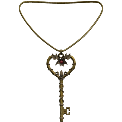 [3.0] Golden Rose Flower Key Necklace | Roblox Item - Rolimon's