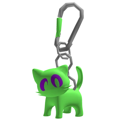 Green Purple Cat Keychain Y2K | Roblox Item - Rolimon's