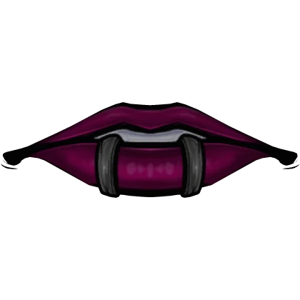 Mouth Lips Purple with Piercing | Roblox Item - Rolimon's