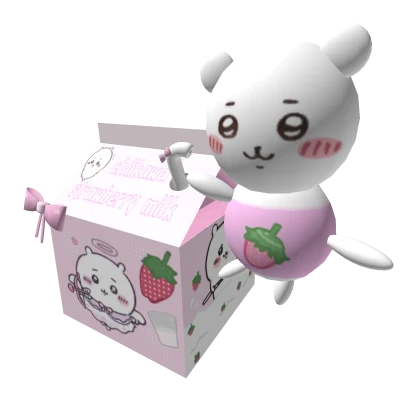 🍓[3.0] Cute Chiikawa strawberry milk carton 🍓 | Roblox Item - Rolimon's