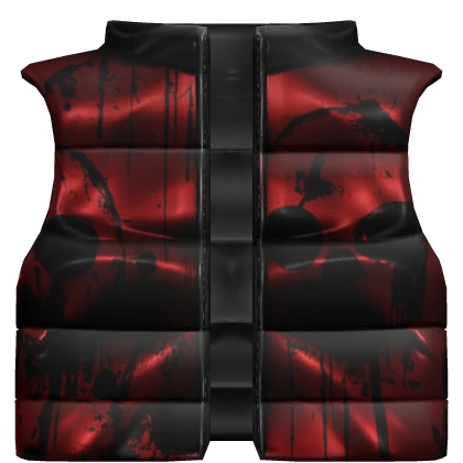 Dark Red Skeleton Leather Puffer Vest 1.0 | Roblox Item - Rolimon's