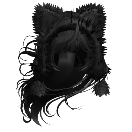 Windy Waves W/ Scene Fuzzy Hood (Black V4) | Roblox Item - Rolimon's