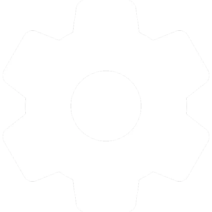 Settings Cog White