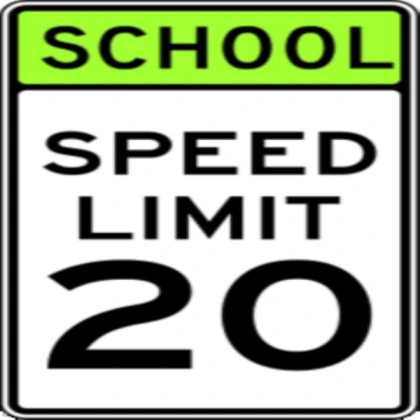 School Speed Limit 20 MUCTD Sign