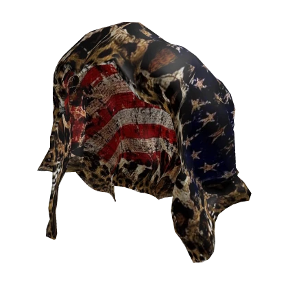 Leopard Print X Flag Head Scarf | Roblox Item - Rolimon's