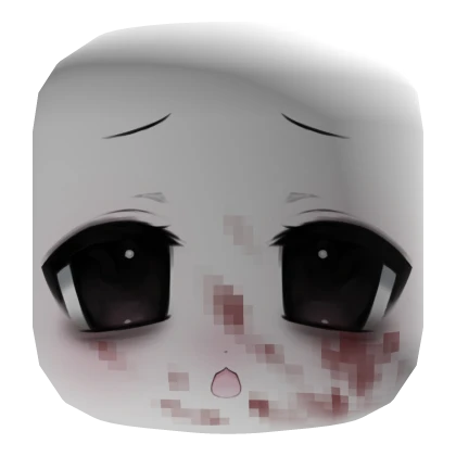 vkei moe scared red pixel splatter face | Roblox Item - Rolimon's