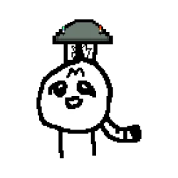 Serball wearing bags hat