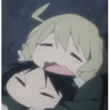chito and yuuri flat head hug