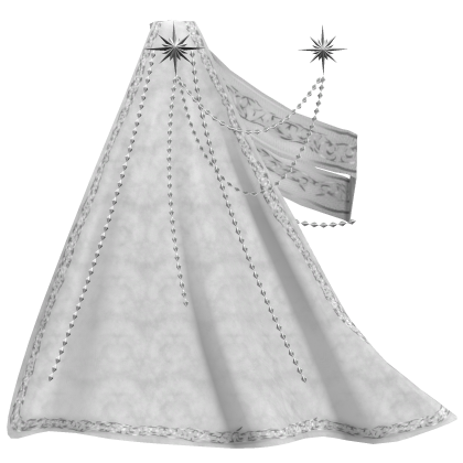 1.0 Royal sash with cape - white/silver - Roblox