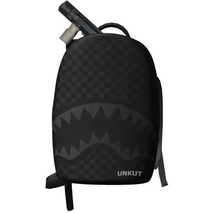 All Black UNKUT Shark Mens Off Shoulder Backpack | Roblox Item - Rolimon's