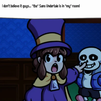 hat kid meets sans undertale