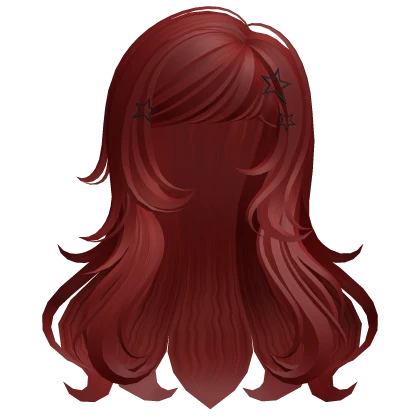 Fluffy Anime Flowy Hair (Red) | Roblox Item - Rolimon's