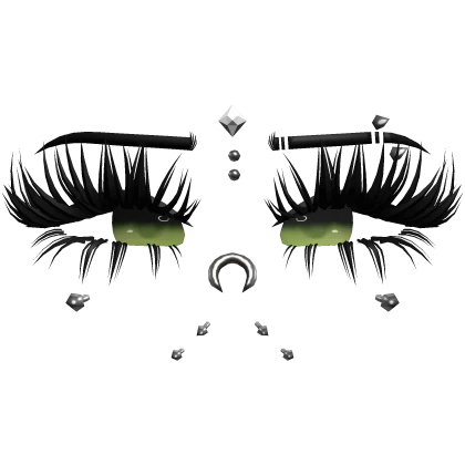goth baddie lashes w green eyes + piercings | Roblox Item - Rolimon's