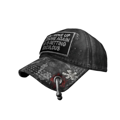 Pierced Vamp Goth Cap Hat Vkei Black Opium Chrome | Roblox Item - Rolimon's