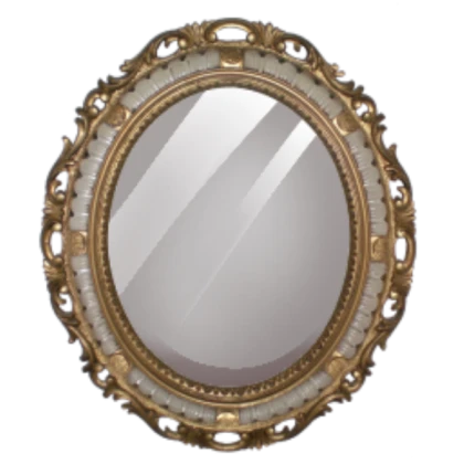 transparent background fancy mirror antique