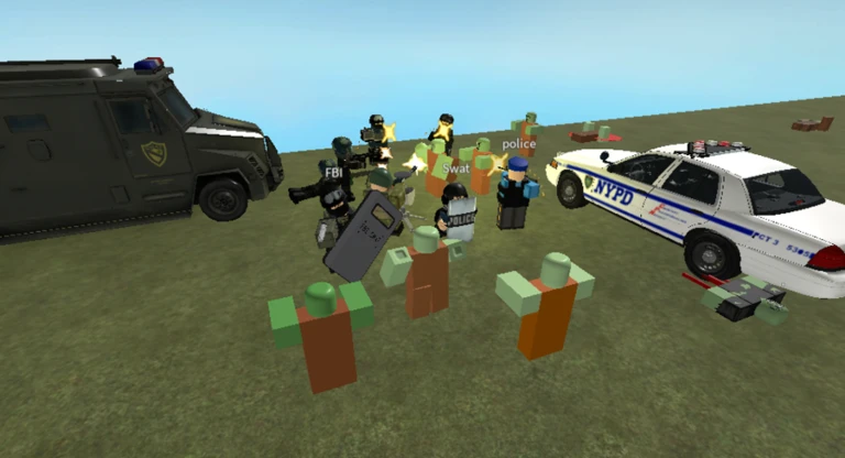 Ataque Swat vs Zombie - Roblox