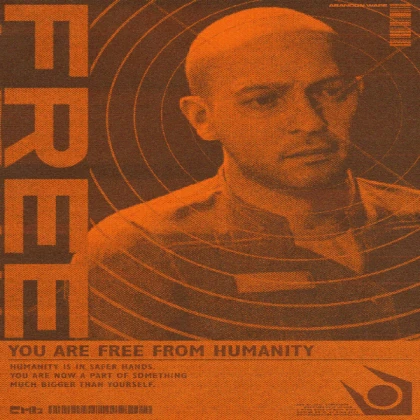 combine poster *you are free of humanity*