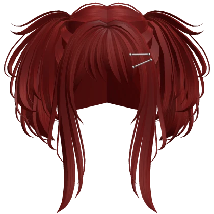 Fluffy Low Pigtails (Red) | Roblox Item - Rolimon's
