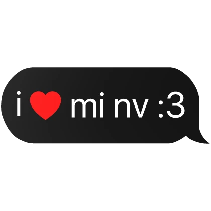 i heart mi nv :3 text | Roblox Item - Rolimon's
