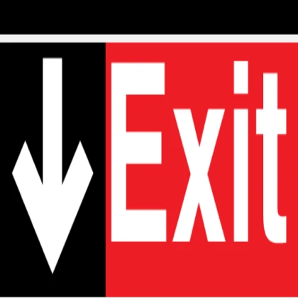 MTA Exit (Below) Sign