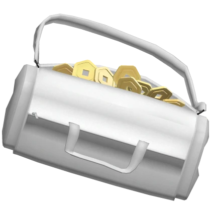 White Duffle Bag with Robux Money | Roblox Item - Rolimon's