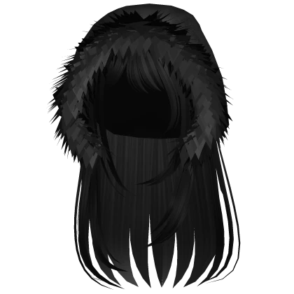 Straight Hair w Black Hood | Roblox Item - Rolimon's