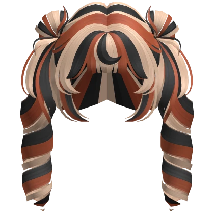 Multicolored Ginger Space Bun Coily Curl Pigtails | Roblox Item - Rolimon's