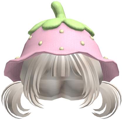 rambut topi kawaii strawberry - Roblox