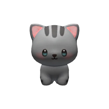 gray chibi cat